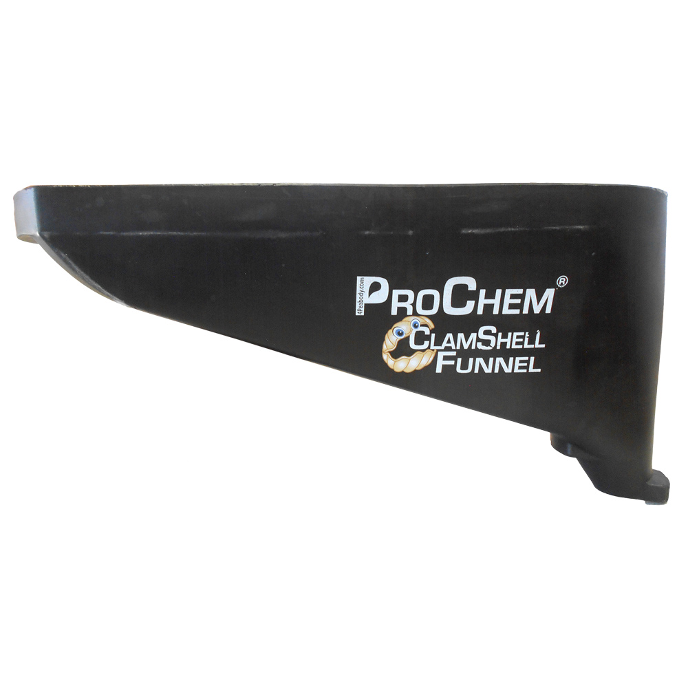 ProChem® ClamShell Black Polyethylene Funnel for Drums with 2" Lid Opening | U.S. Plastic Corp.