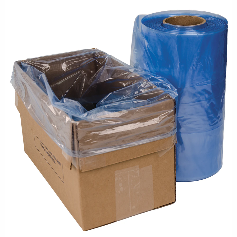 Clear & Blue Box Liners | U.S. Plastic Corp.