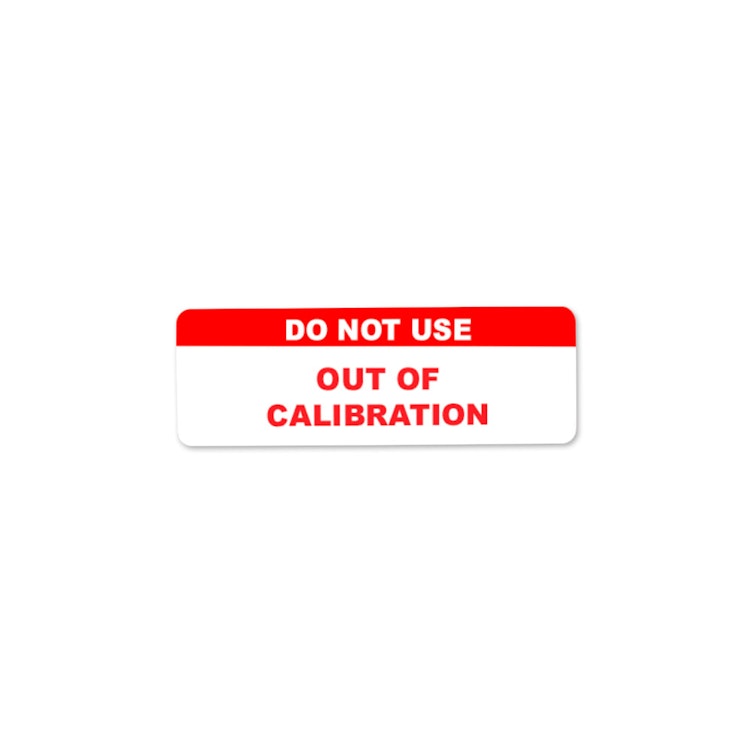 "Do Not Use - Out of Calibration" Rectangular Paper Label - 3" x 1" | U ...