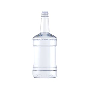1 Liter Clear PET Round Beverage Bottle with 28mm KERR Neck (Cap Sold ...