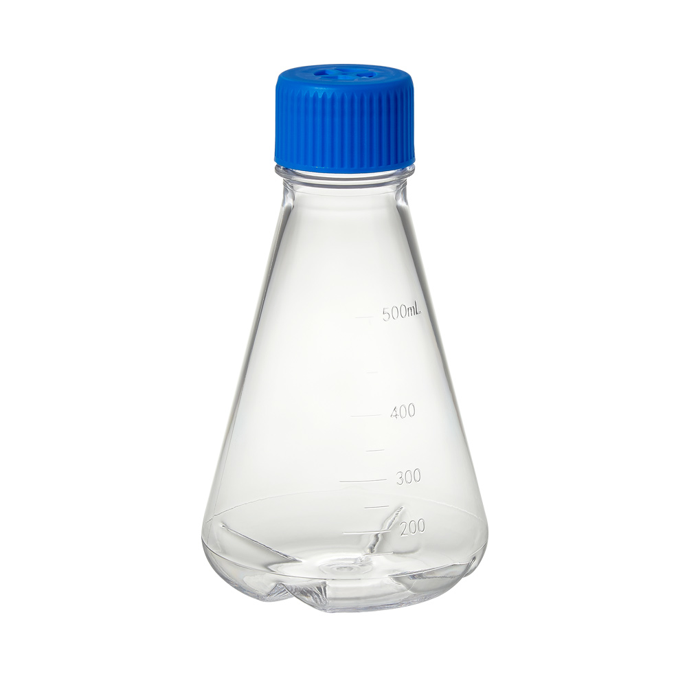 500mL Sterile Polycarbonate Baffled-bottom Shaker Flask with ...