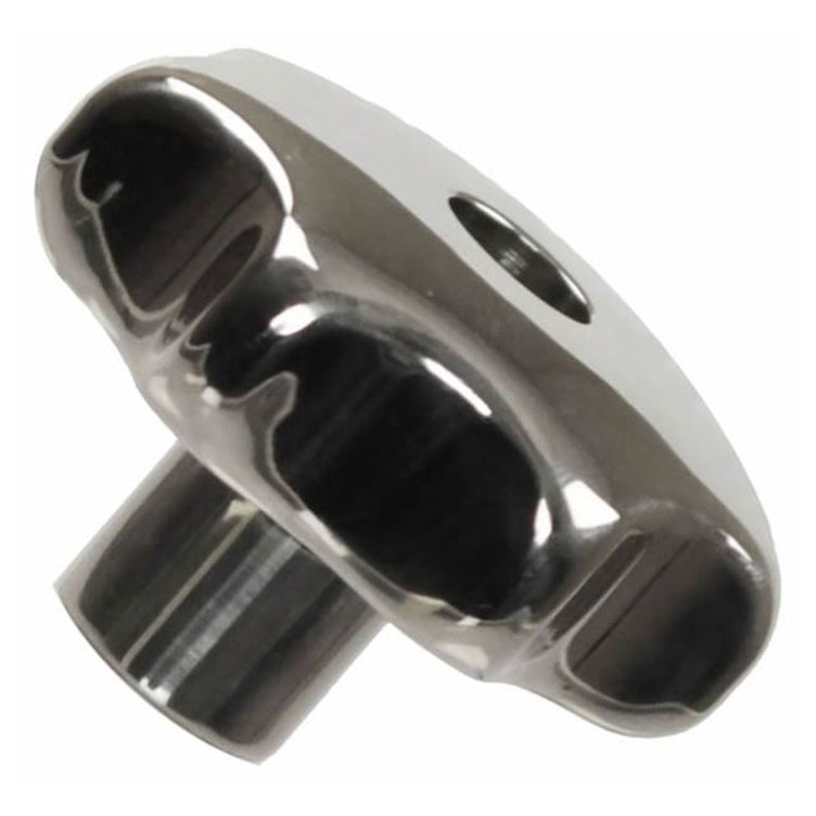 1.96" Dia., 3/8"-16 Thread Solid Stainless Steel Star Knob with Tapped ...