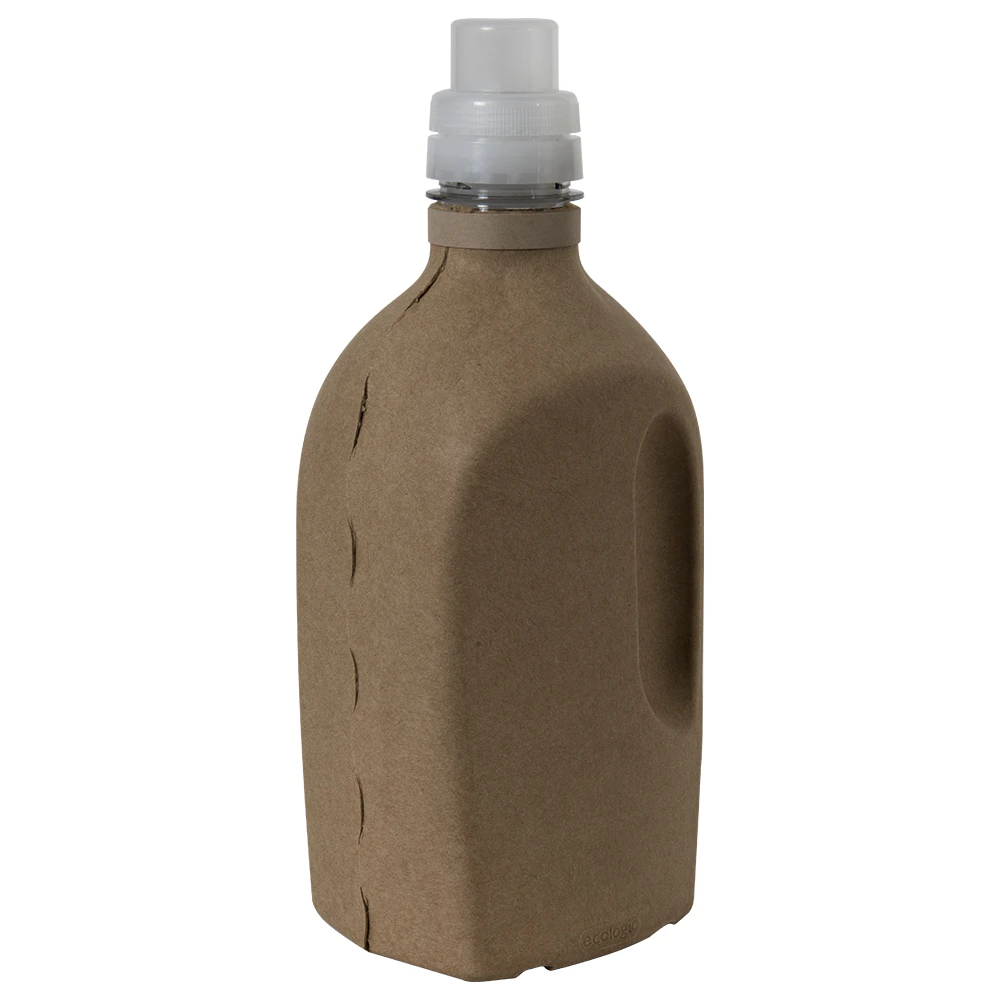 50 oz. Eco.Bottle® Oblong Hybrid Clear PET Bottle & Kraft Fiber Shell w ...