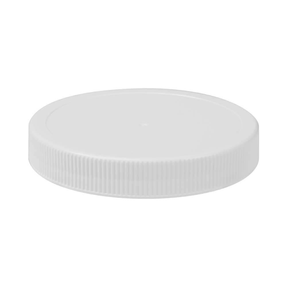 110/400 White Polypropylene Unlined Ribbed Cap | U.S. Plastic Corp.