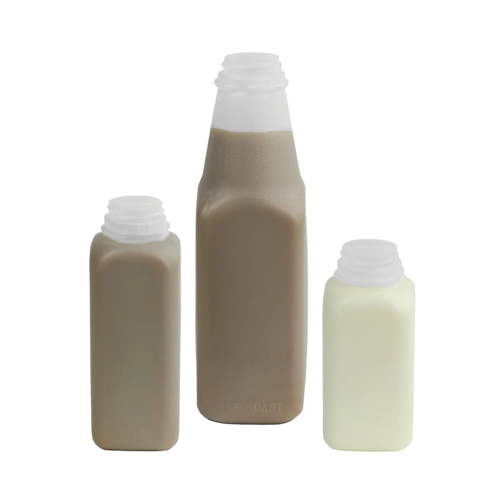 Square Dairy Bottles & Caps | U.S. Plastic Corp.
