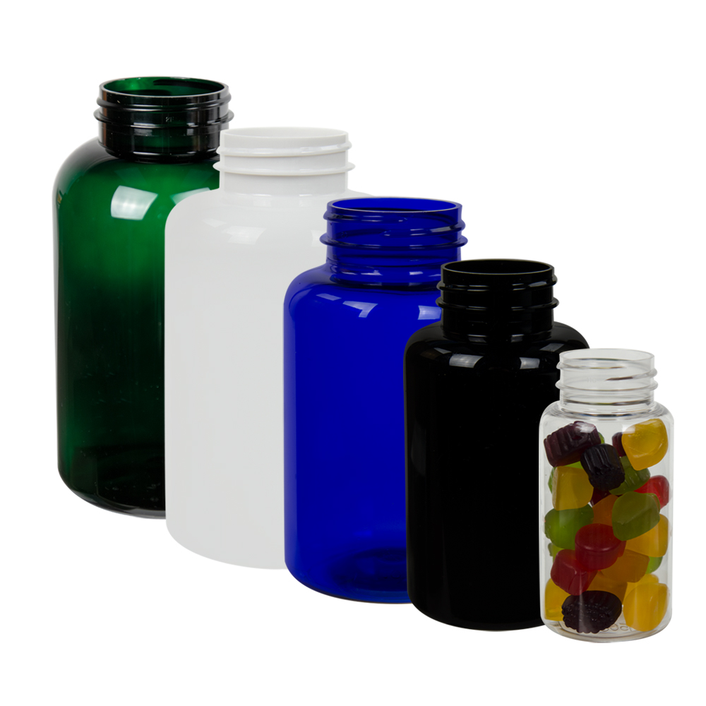 PET Colored Packer Bottles | U.S. Plastic Corp.