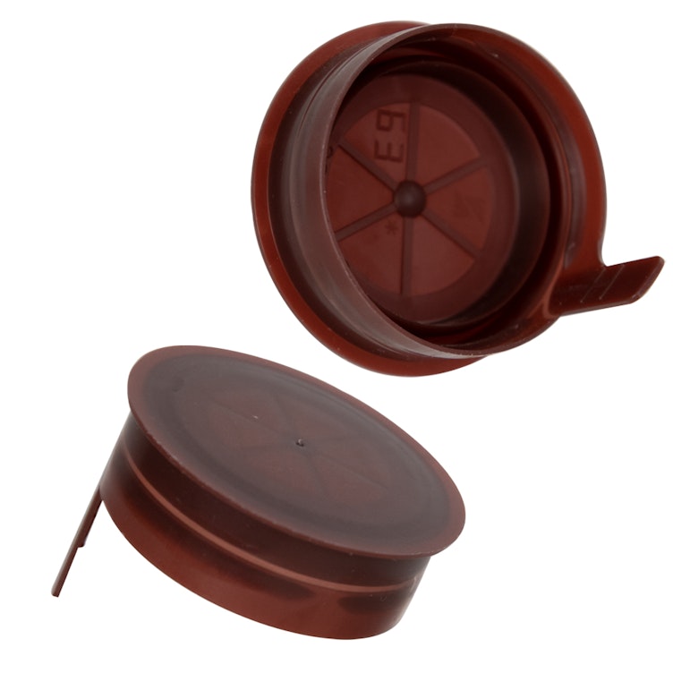 38mm STT Brown LDPE Tamper Evident Snap On Cap | U.S. Plastic Corp.