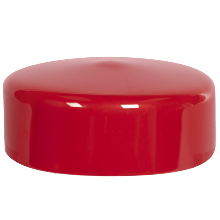 Red Vinyl Cap - 3-1/2" Cap ID x 1-1/8" Inside Length | U.S. Plastic Corp.