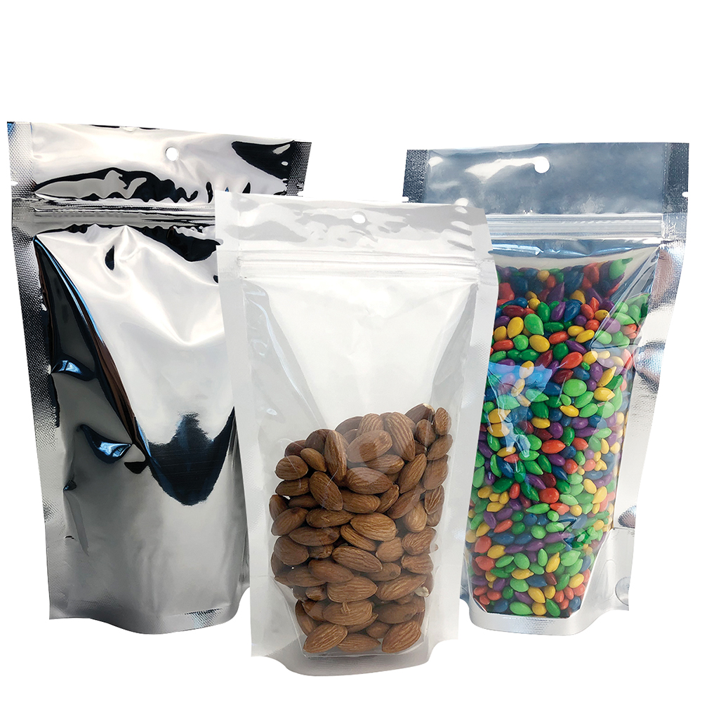 Stand Up Pouches with Hang Hole | U.S. Plastic Corp.