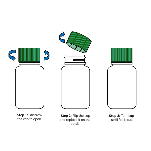 38/400 Black Revo-Cap with Foil Seal | U.S. Plastic Corp.