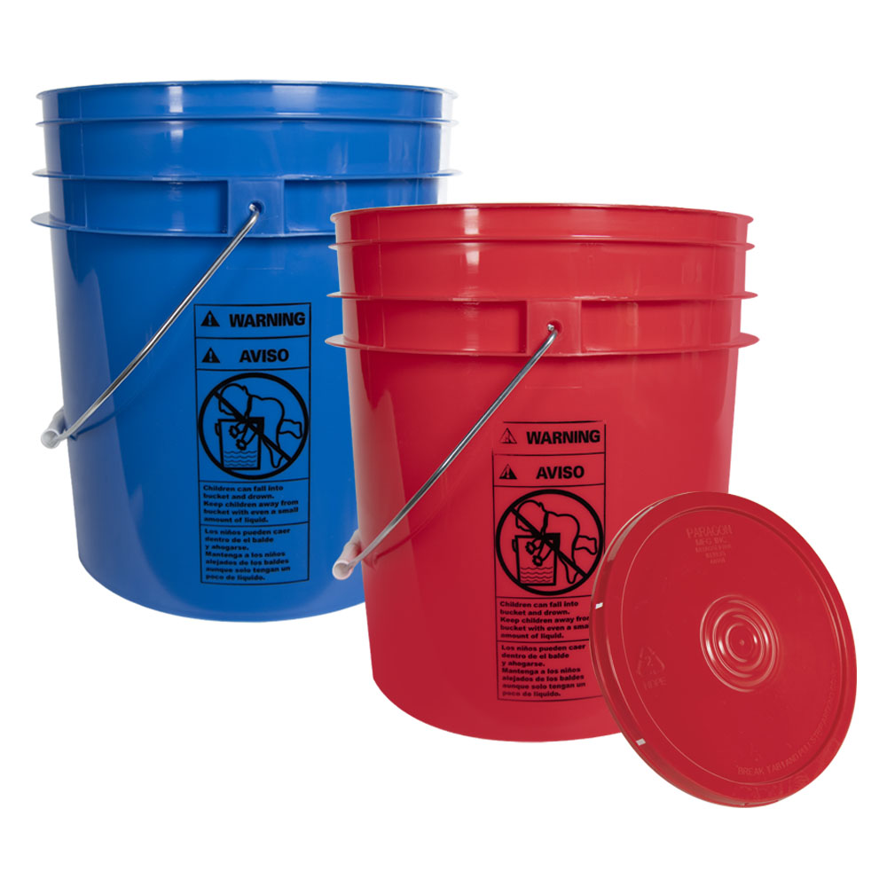 4 Gallon Buckets & Lids | U.S. Plastic Corp.