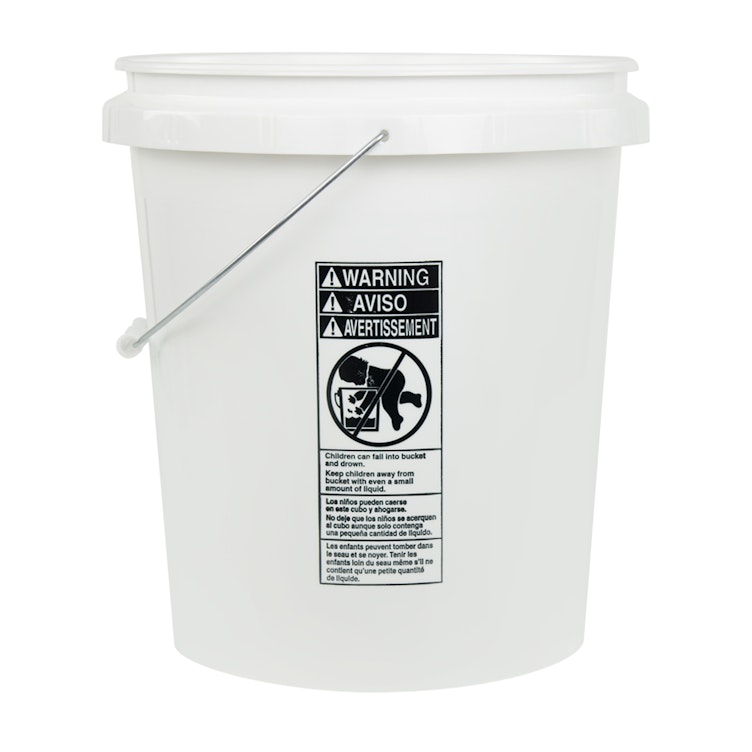 Economy White 5 Gallon Bucket | U.S. Plastic Corp.