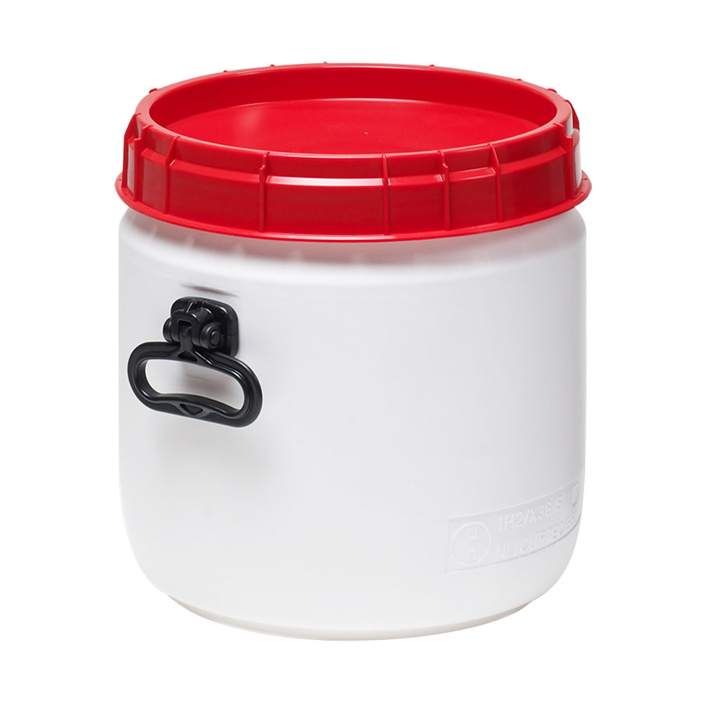 Bucket With Lid 12 Gallon White Life Latch Plastic Barrel With Lid (1 ...