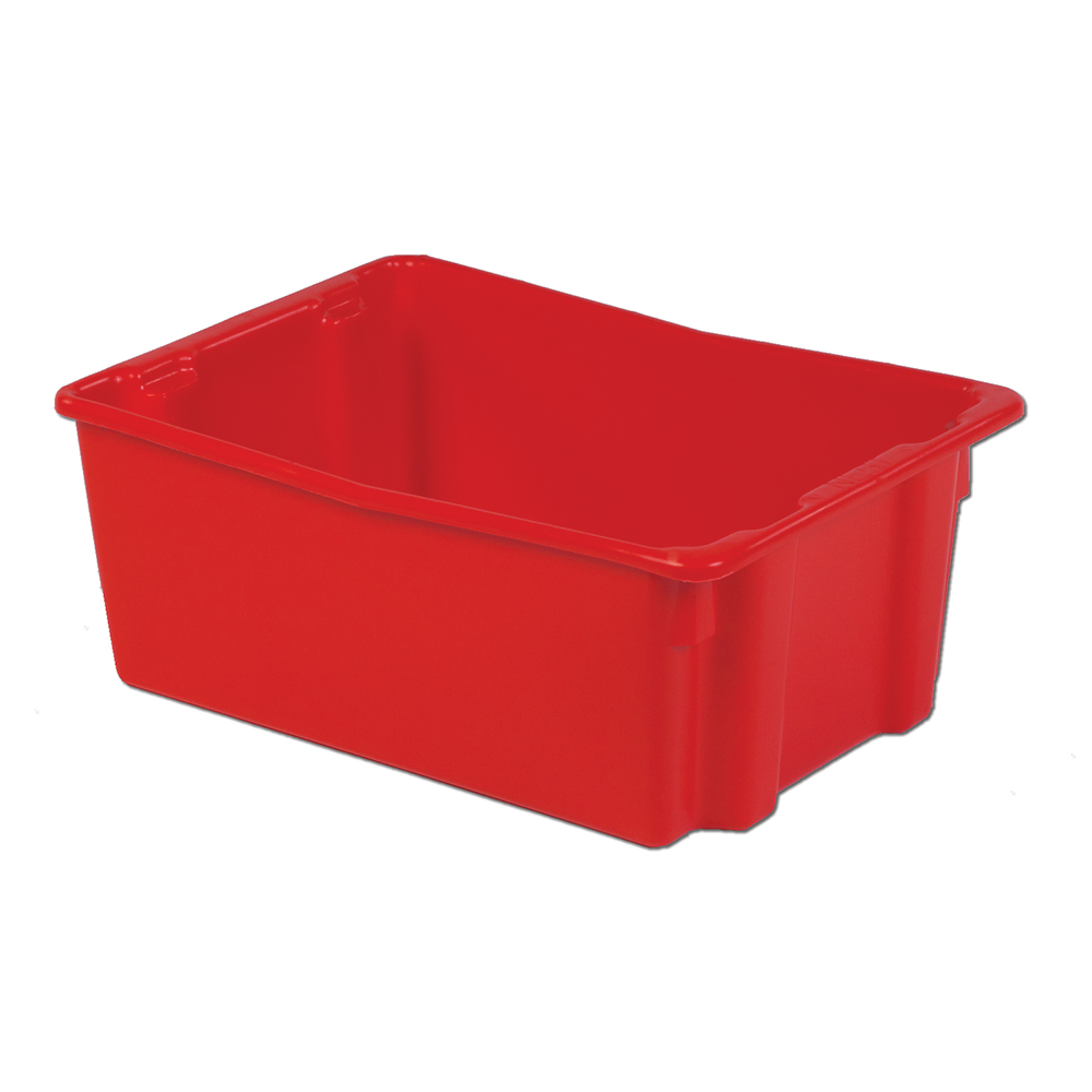 26" L x 18" W x 10" Hgt. Red Polylewton® Stack-N-Nest® Container | U.S ...