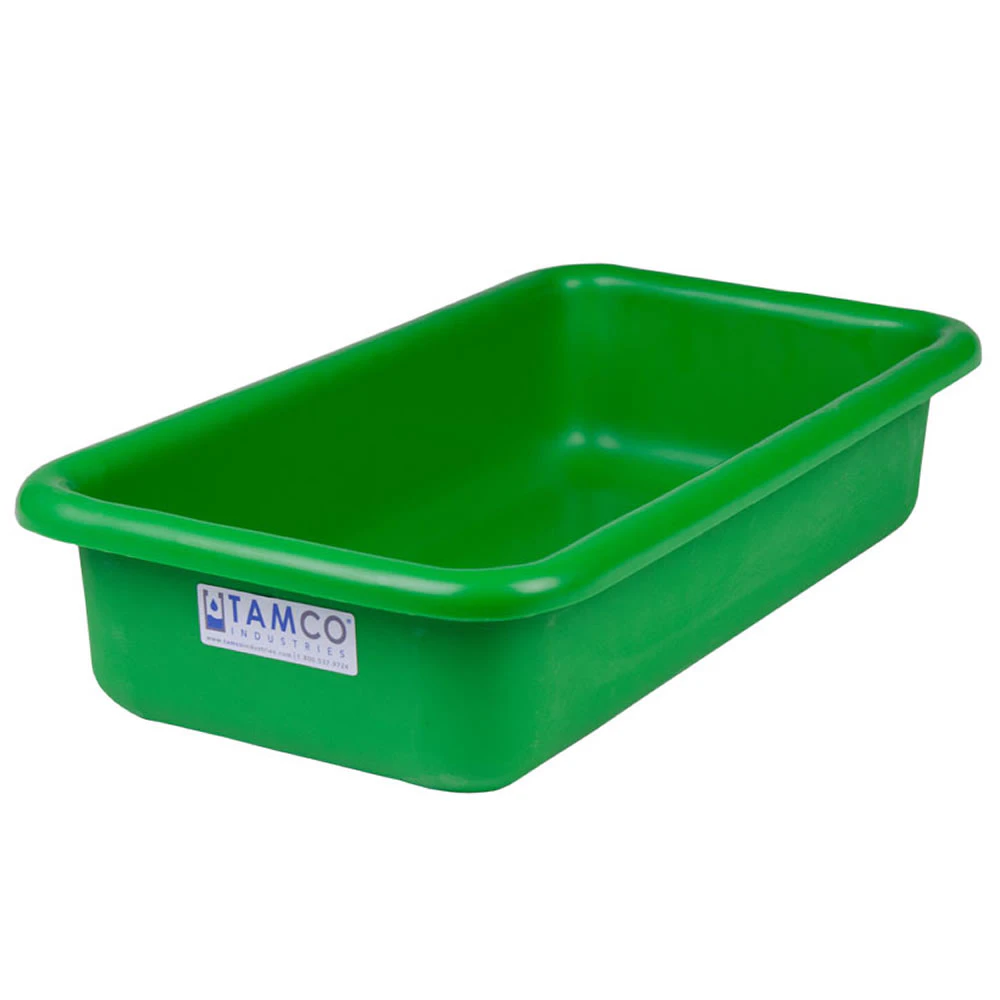 18" L x 10" W x 4" Hgt. Green Polyethylene Tamco® Tote Pan | U.S ...