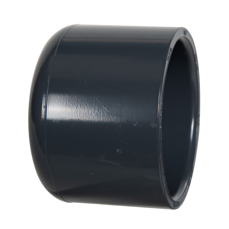 1-1/2" Schedule 40 Gray PVC Socket Cap | U.S. Plastic Corp.