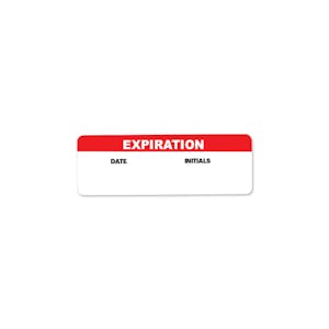 "Expiration" with "Date" Rectangular Water-Resistant Polypropylene ...