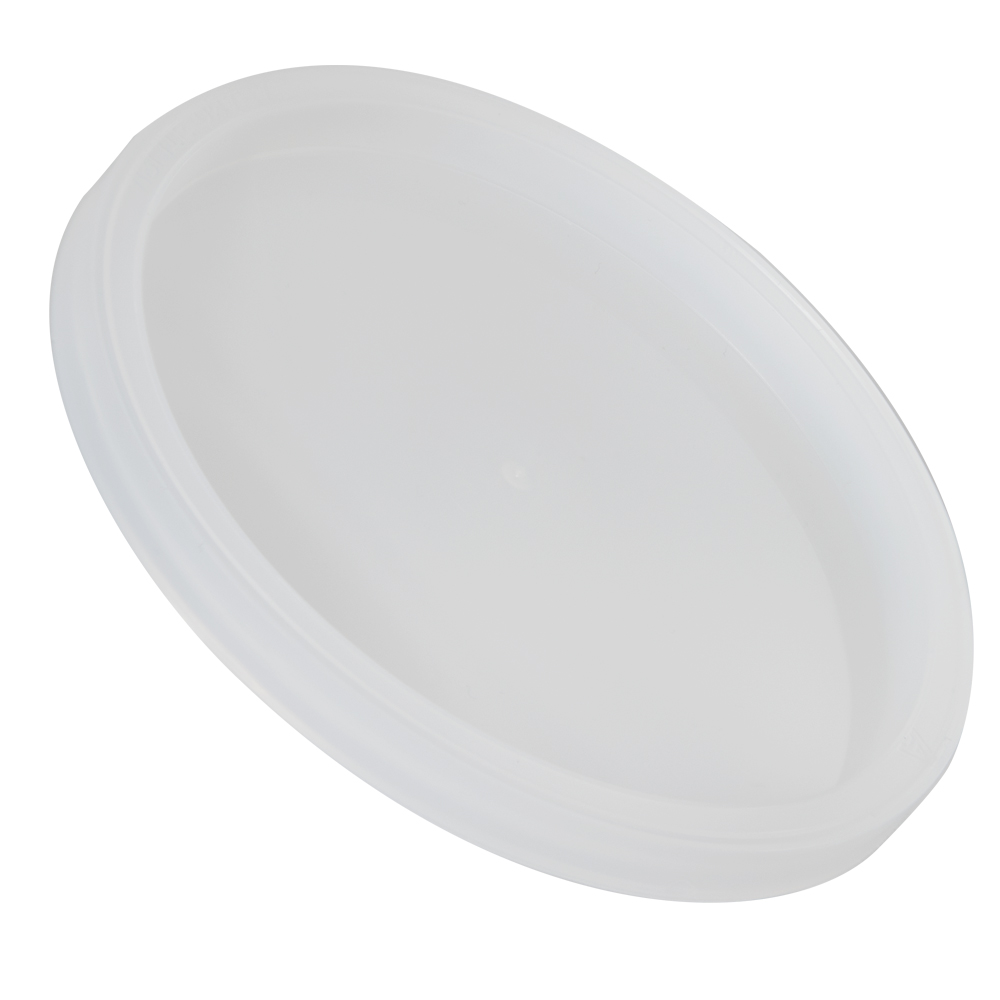 Natural LLDPE L410 Round Recessed Lid | U.S. Plastic Corp.