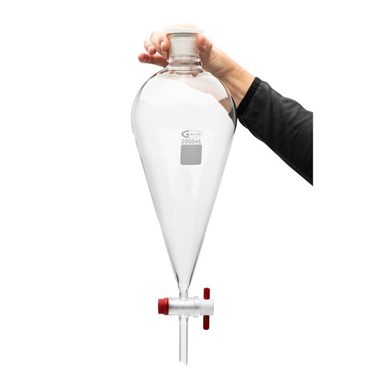2000mL Glass Separatory Funnel with No. 28 Stopper | U.S. Plastic Corp.