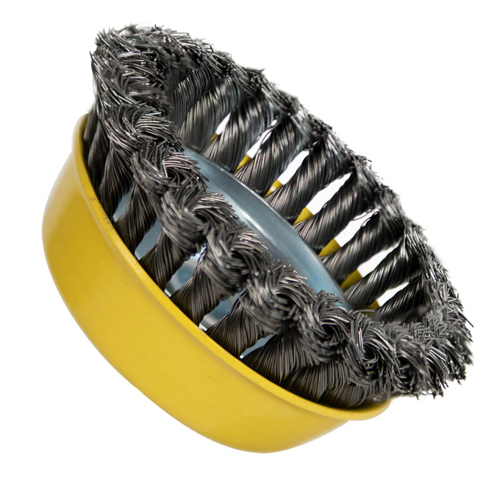 5" Knotted Wire Cup Brushes | U.S. Plastic Corp.