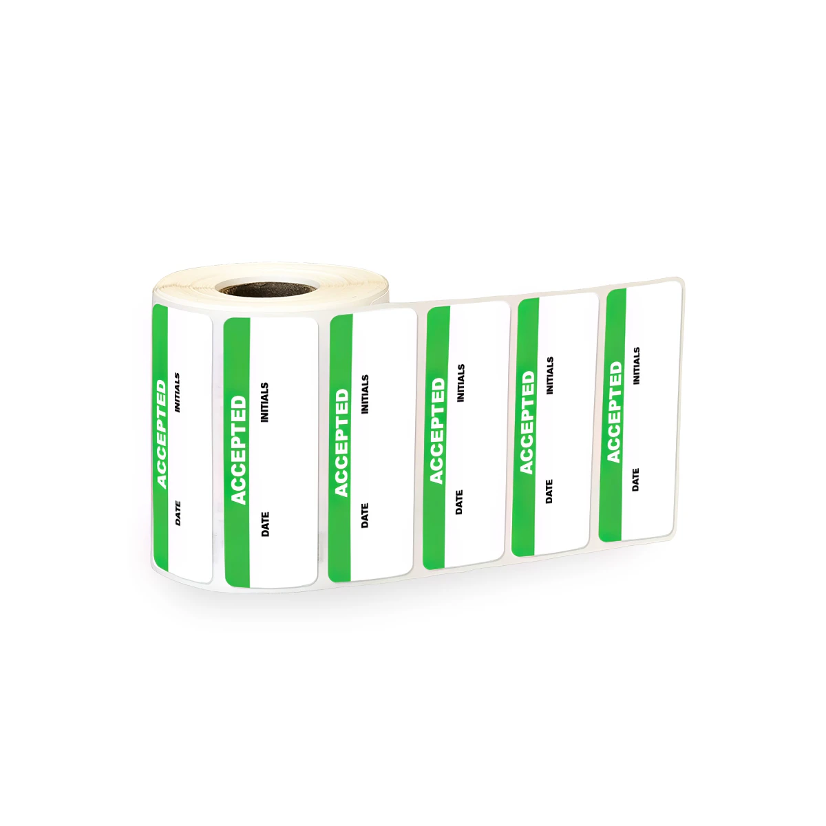 "Accepted" with "Date" & "Initials" Blocks Rectangular Water-Resistant ...