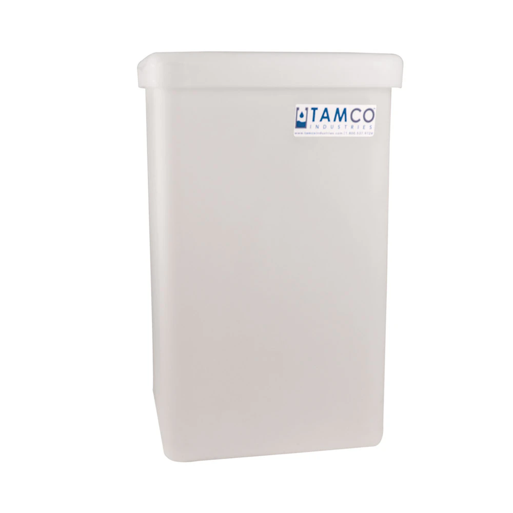 10 Gallon Natural Standard Square Tamco® Tank with Cover - 11-1/2" L x ...