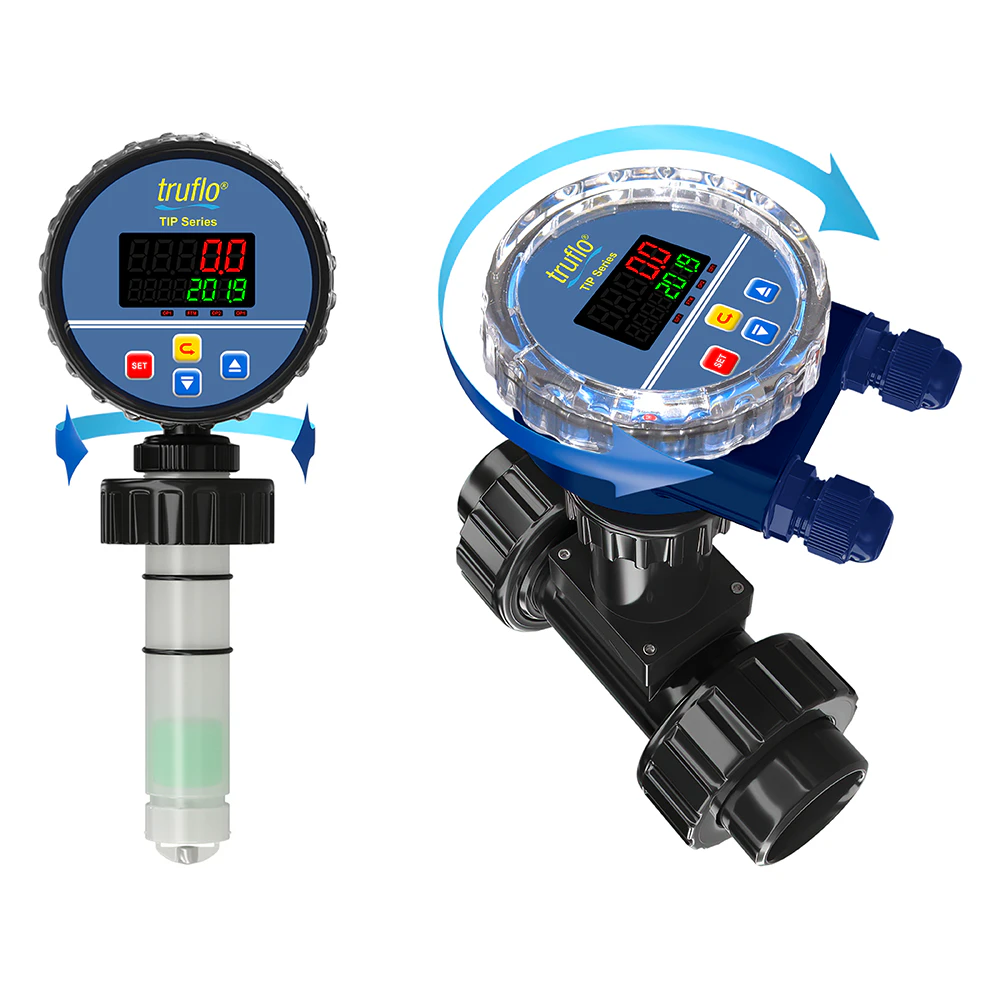 1/2" to 4" Pipe Size PVC TIP Series Insertion Paddle Wheel Flow Meter ...