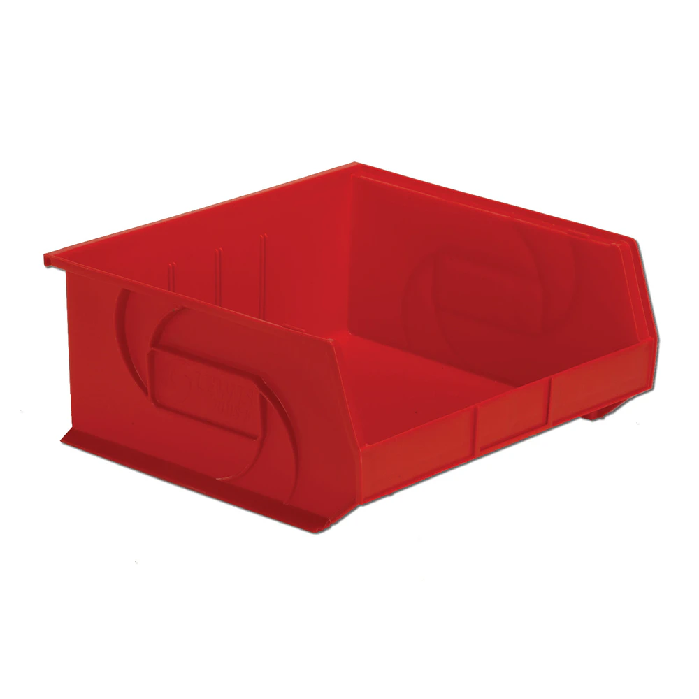 14-3/4" L x 16-1/2" W x 7" Hgt. Red Hang & Stack Bin | U.S. Plastic Corp.