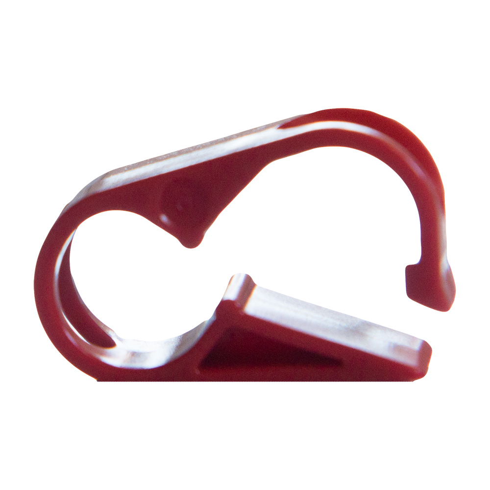 Red 1 Position Acetal Tubing Clamp for Tubing up to 0.25" OD | U.S ...