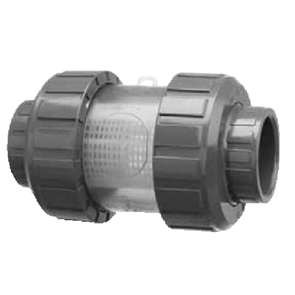 1/2" Praher C4 PVC Inline Strainer EPDM | U.S. Plastic Corp.