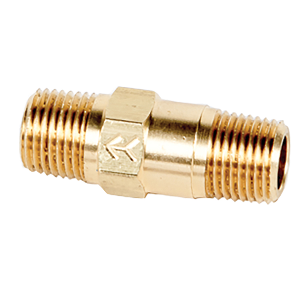 1/8" MNPT x 1/8" MNPT Series 210 Brass Check Valve with Buna-N Seals ...